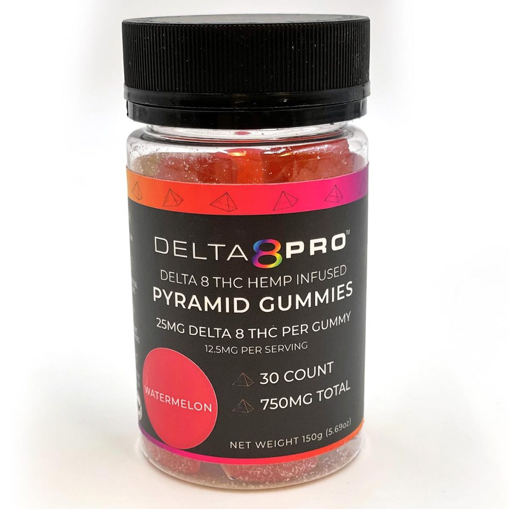 DELTA 8 PRO™ 30 COUNT Δ8 THC PYRAMID GUMMY JAR MANGO - Delta 8 Pro